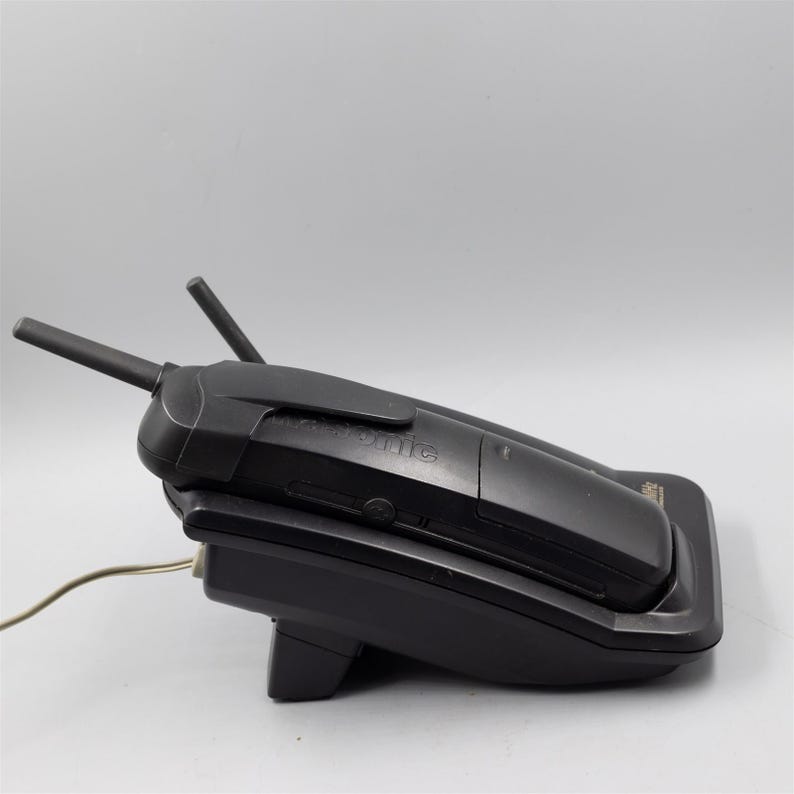Vintage Early 2000s Panasonic Cordless Phone 900 Mhz Black W Belt Clip ...