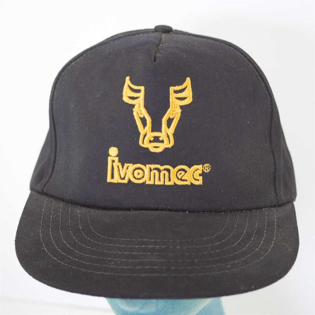Ivomec Cow Logo Vintage Agriculture Trucker Hat Black Snapback Made USA ...