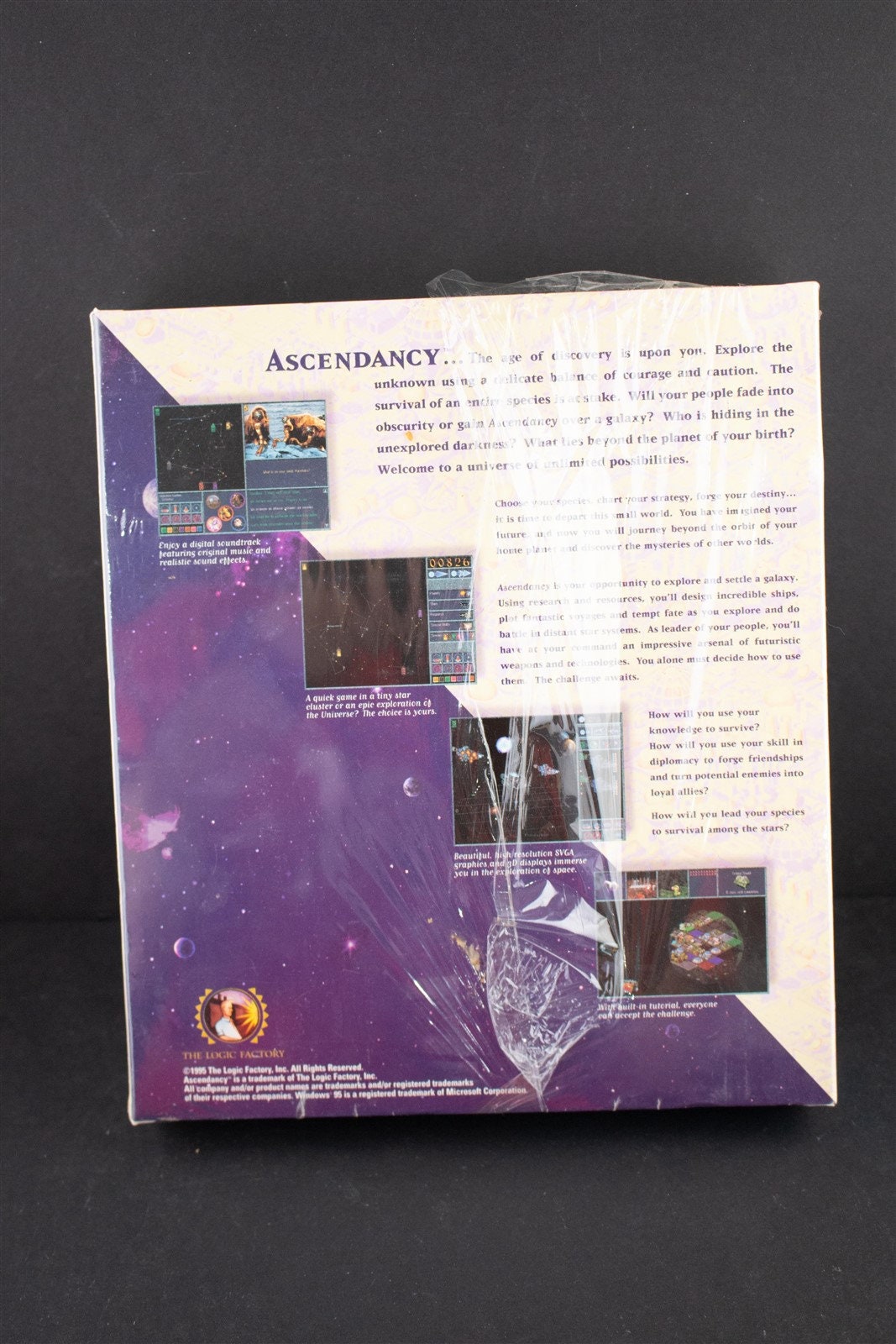 Ascendancy the Logic Factory, 1995, DOS / Windows Vintage PC Big Box ...