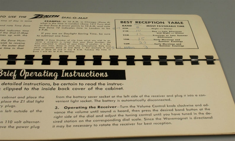 Zenith Dial-o-map Operating Instructions / Weather Info / - Etsy