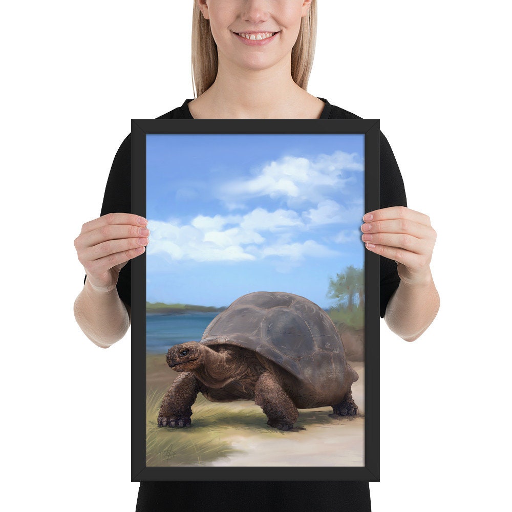 Tortoise Wall Art/galápagos Islands Tortoise/turtle/print/painting ...