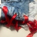 Revamped Adjustable Jean Short Shorts - Red White and Blue Size 6-8 - Etsy