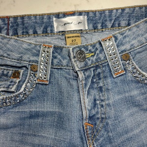 Blue Jean Revamped True Religion Long Shorts US Size 27 - Etsy