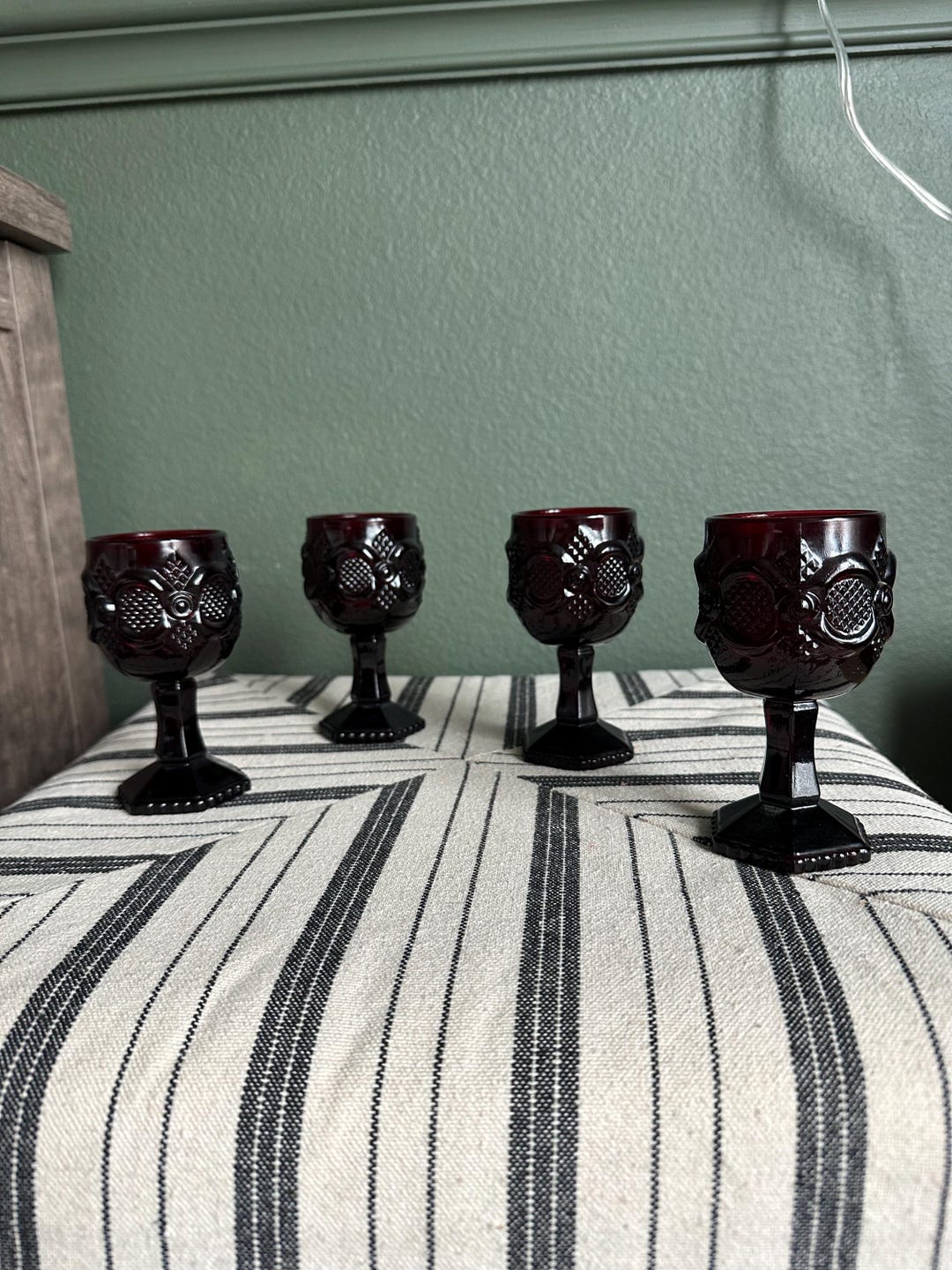 Set of 4 Avon Cape Cod 1876 Ruby Red Wine Goblets - Etsy