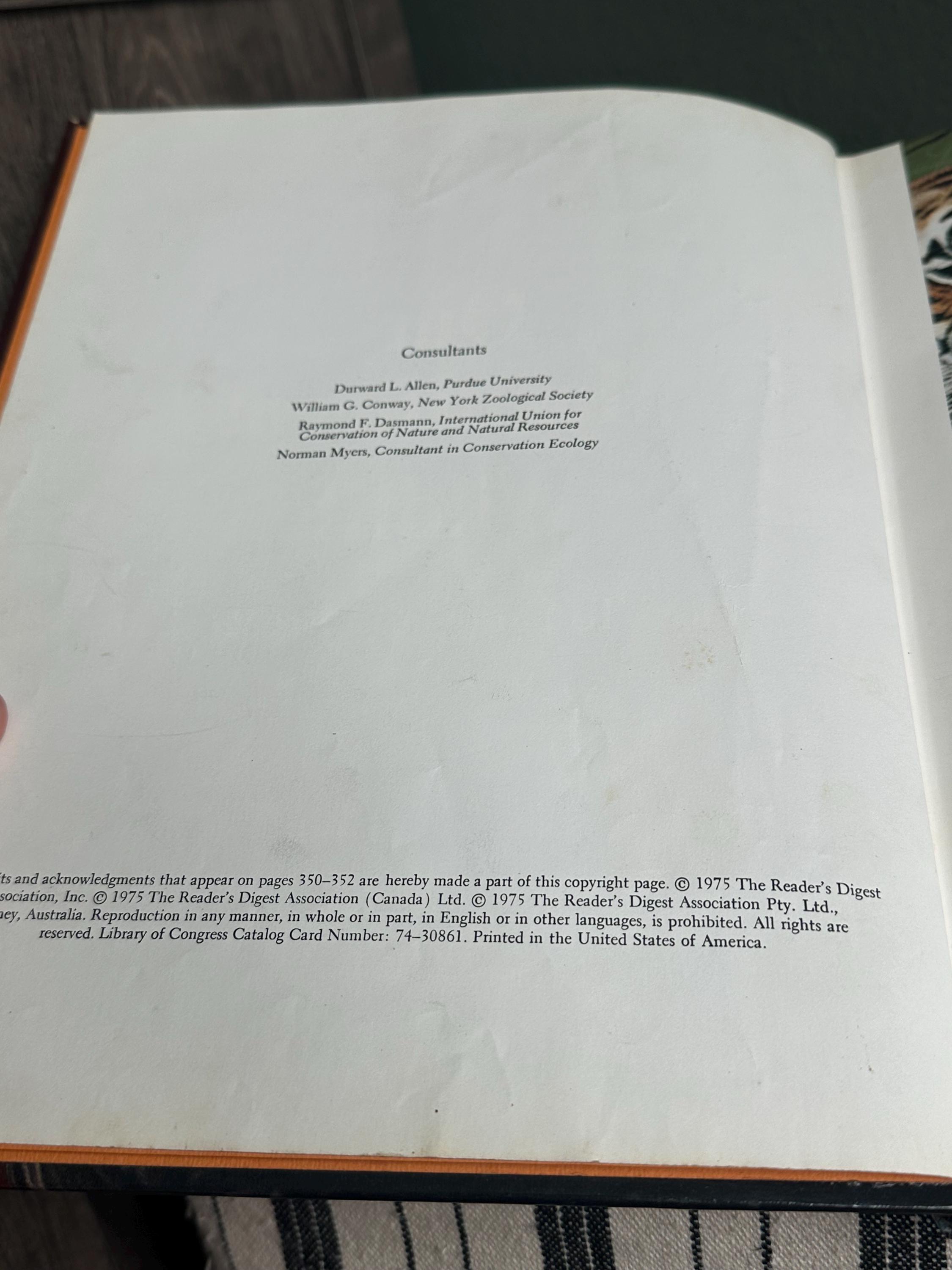 Vintage 1975 “our Magnificent Wildlife” Endangered Animal Reader’s ...