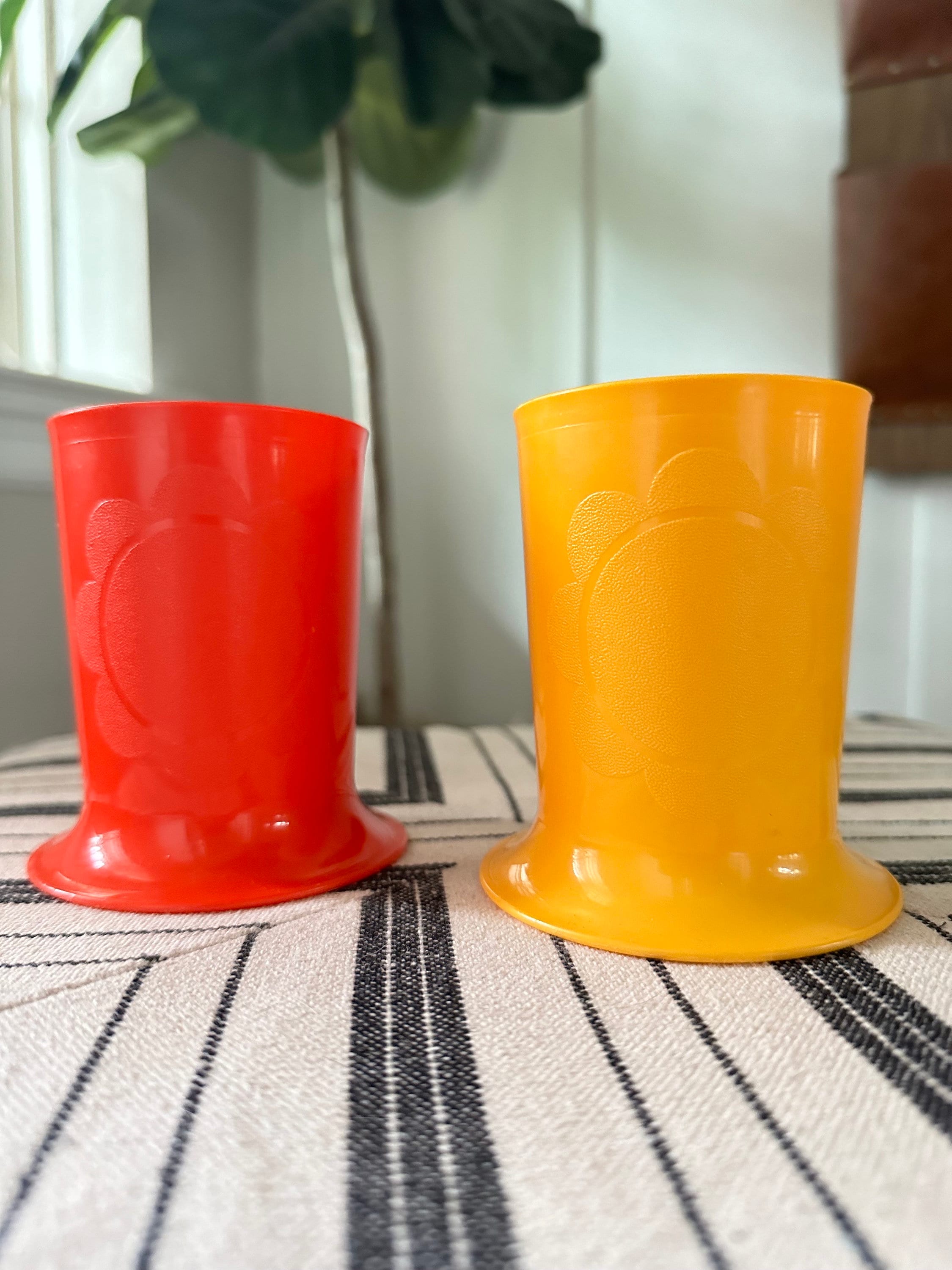 Vintage Tupperware Hippie Flower Power Cups Set of 2 - Etsy