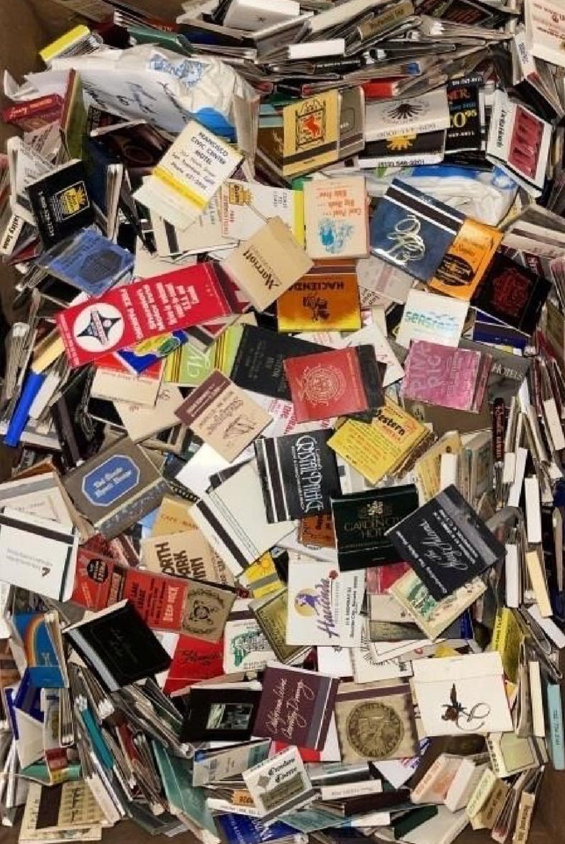 Retro Assorted Lot of 10 Collectible Vintage MCM Matchbooks and ...