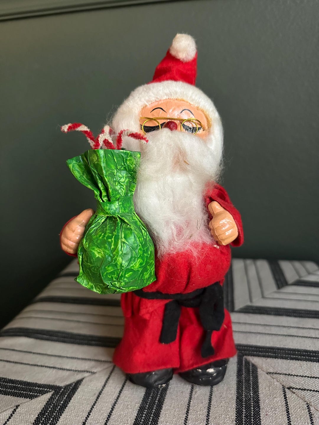 Vintage MCM Santa Decoration - Etsy