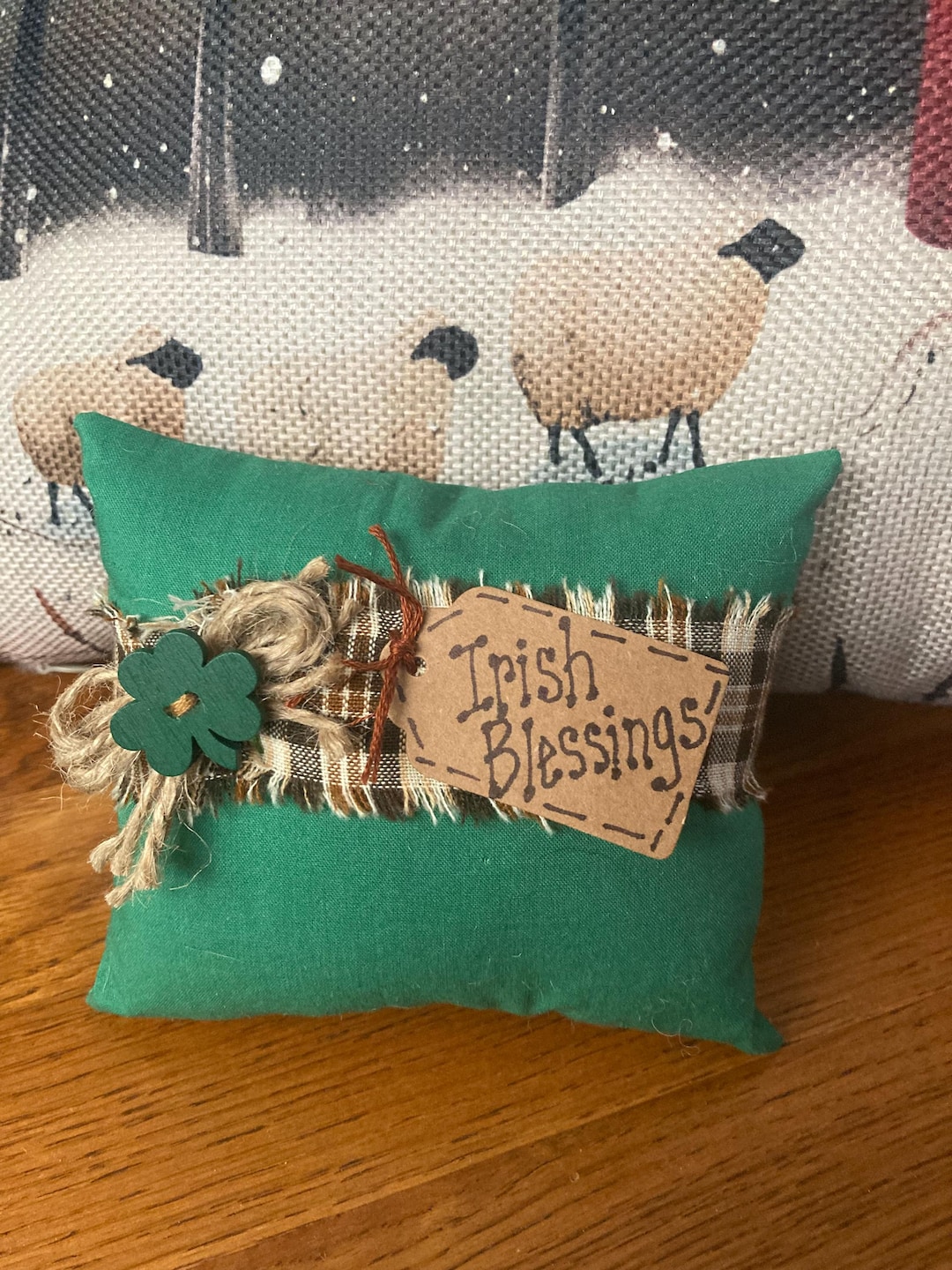 Primitive “IRISH BLESSINGS” St Patrick’s Day Pillow Tuck, Bowl Filler ...