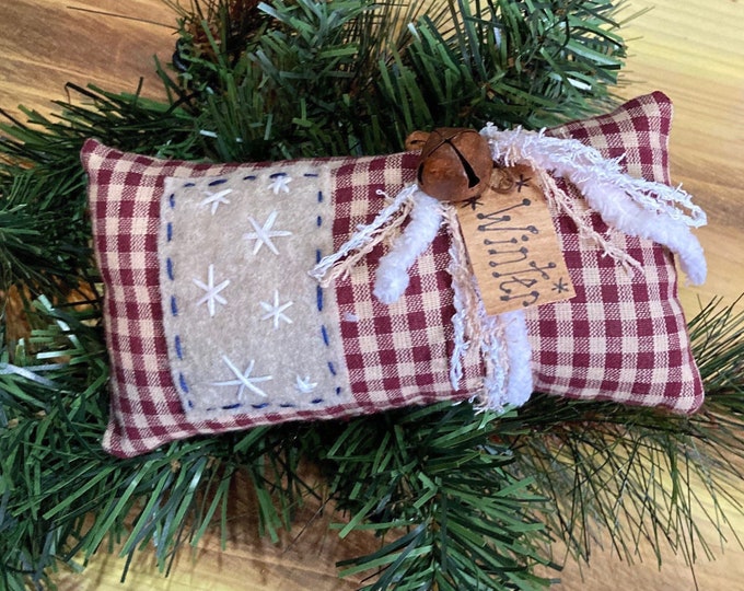 Primitive “WINTER” Pillow Tuck, Christmas Bowl Filler, Ornie - Etsy