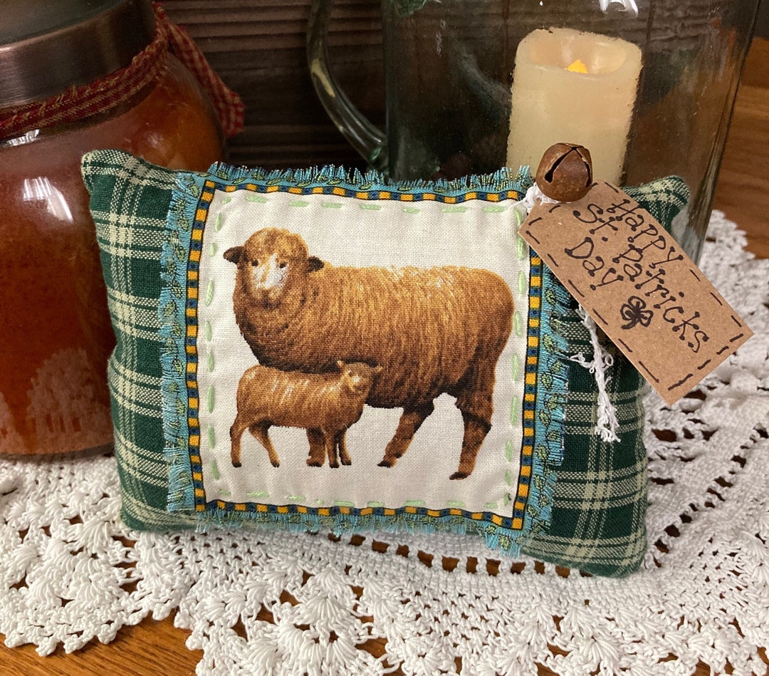 Primitive Irish Sheep Ornie, Irish Pillow Tuck, Bowl Filler, Farmhouse ...