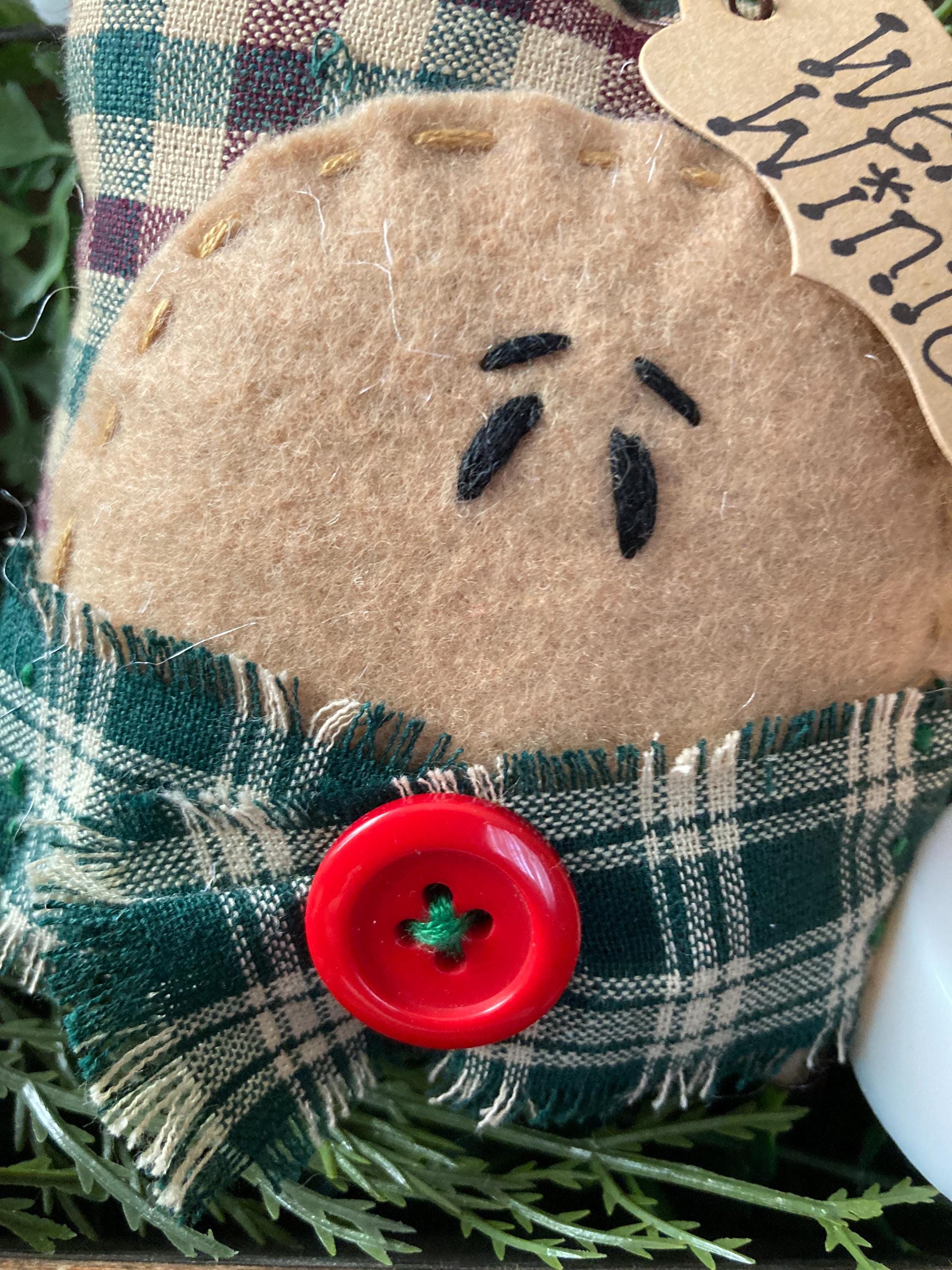 Primitive “WELCOME WINTER” Snowman Pillow Tuck, Bowl Filler, Ornie ...