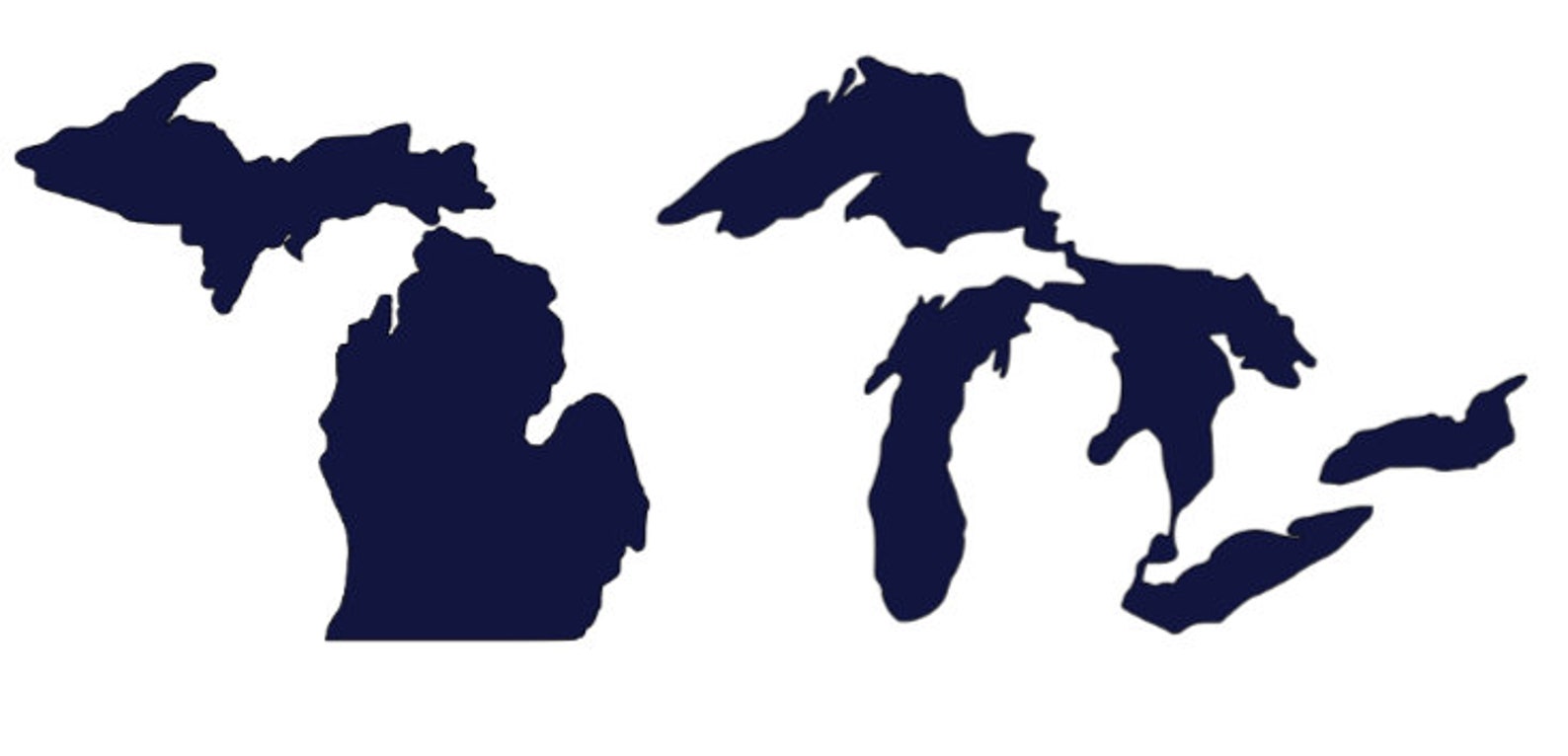 Michigan Great Lakes Window Decal Car Decal Window Cling - Etsy