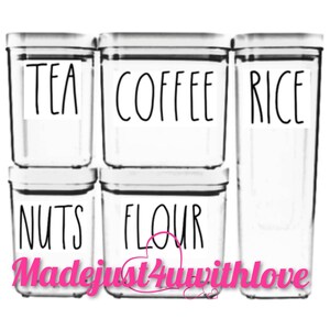 Rae Dunn Inspired-kitchen Labels-canister Labels-jar Labels-custom ...