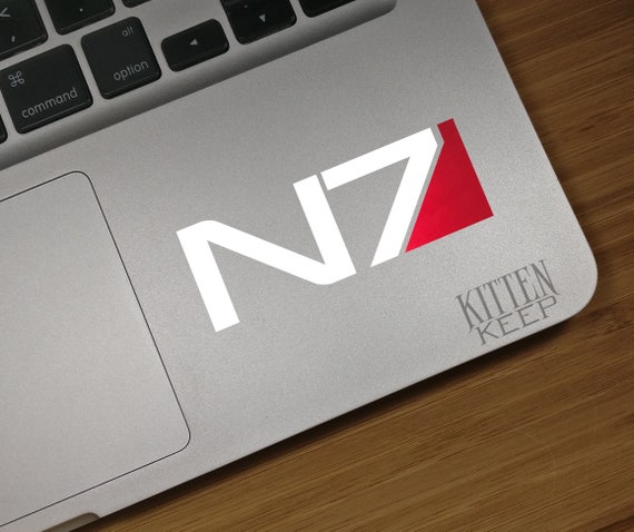 Mass Effect N7 Vinyl Decal With Metallic Red Gaming Logo - Etsy