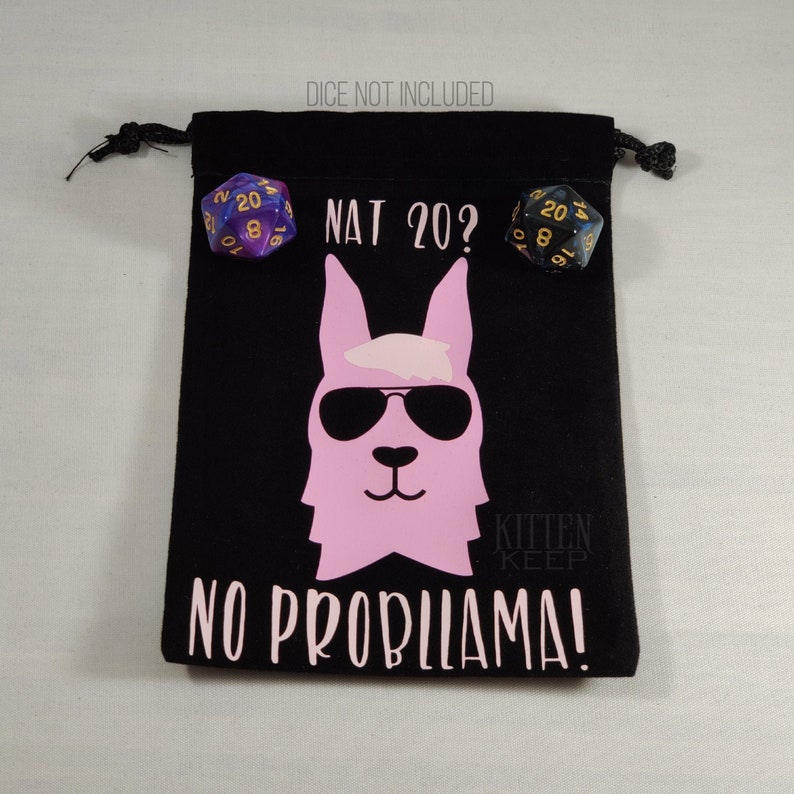 Nat 20? No Probllama! Dice Bag | Tabletop RPG | Gamer Gift | Gaming ...
