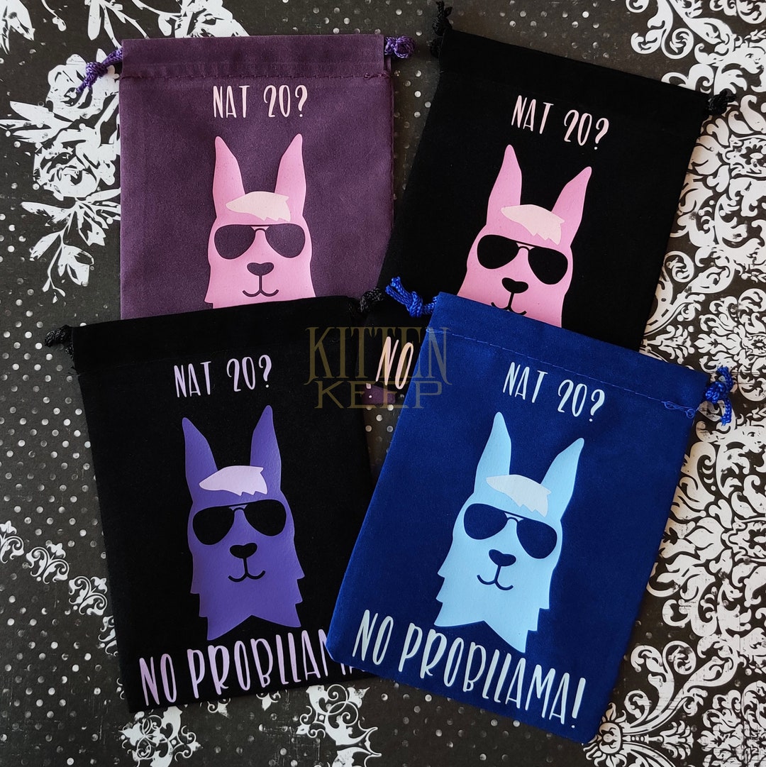Nat 20? No Probllama! Dice Bag | Tabletop RPG | Gamer Gift | Gaming ...