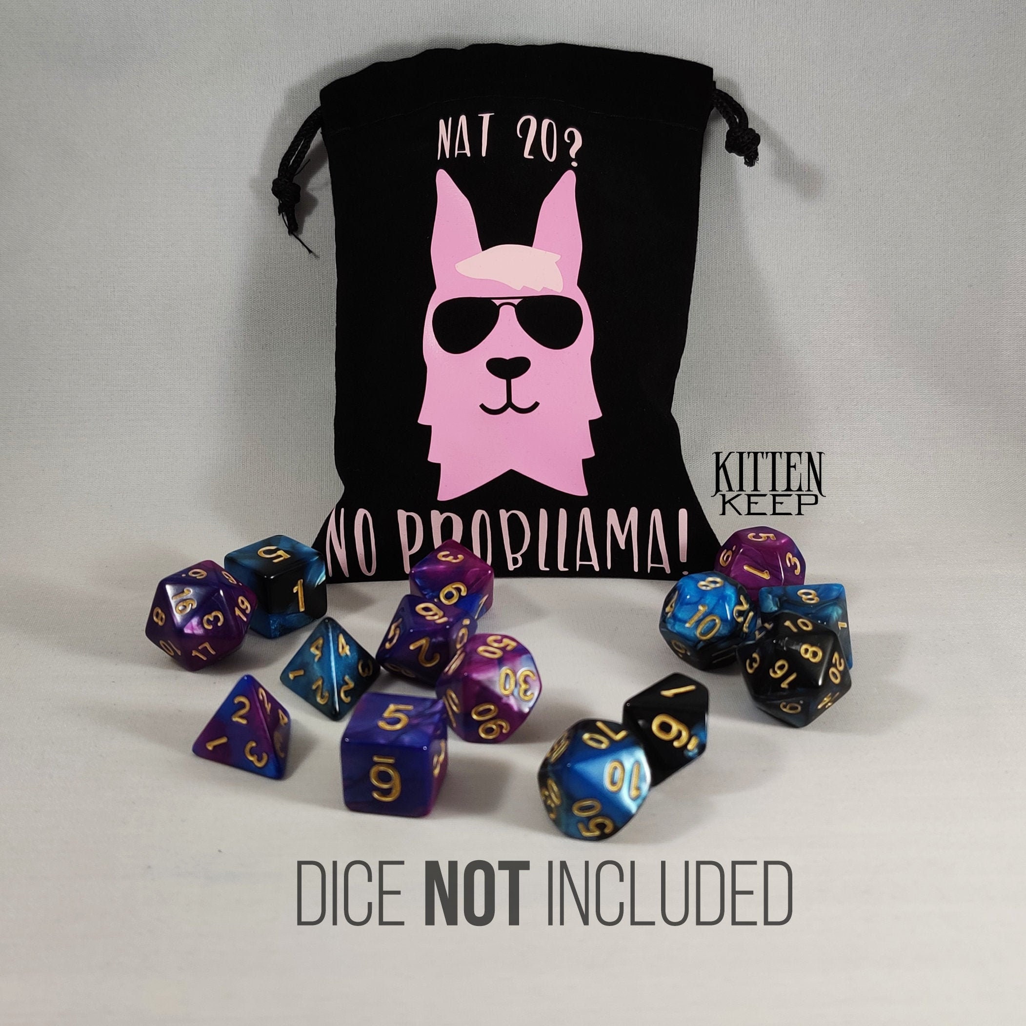 Nat 20? No Probllama! Dice Bag | Tabletop RPG | Gamer Gift | Gaming ...