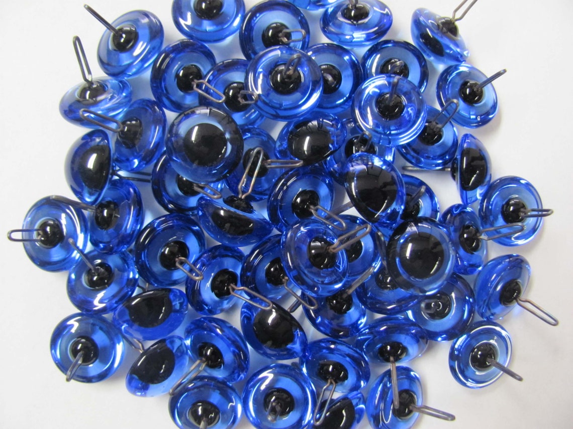 12 Mm Pre-crimped Loop PREMIUM Glass Eyes 5 Pairs of | Etsy