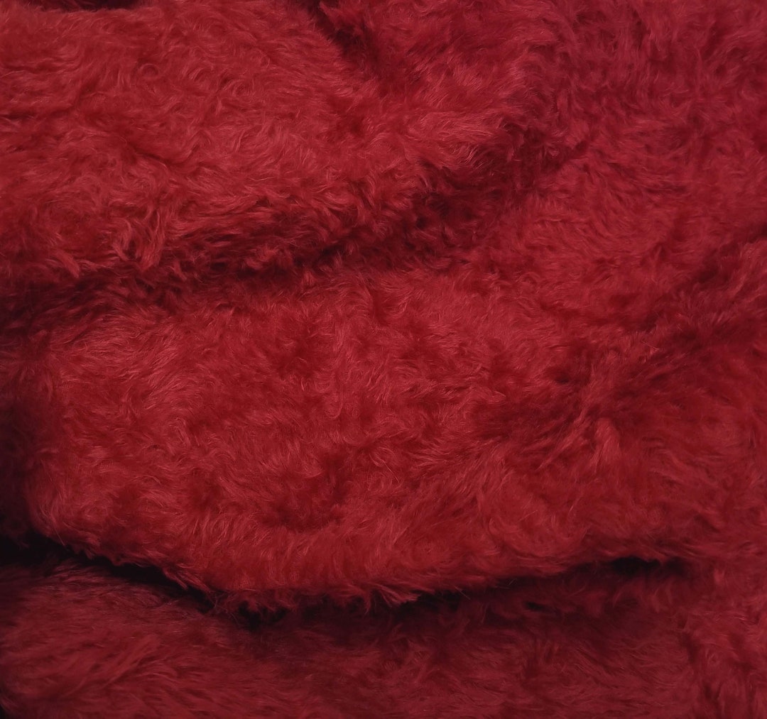 Quality 325H Mohair 1/4 Yard fat in Intercal's Color 5117-ruby Red. A ...