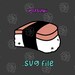 SVG File in Color Musubi Love Food Foodie Nori Rice Ball | Etsy