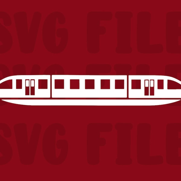 SVG Monorail Tram Train Subway Transportation City Theme Fun Vacation ...