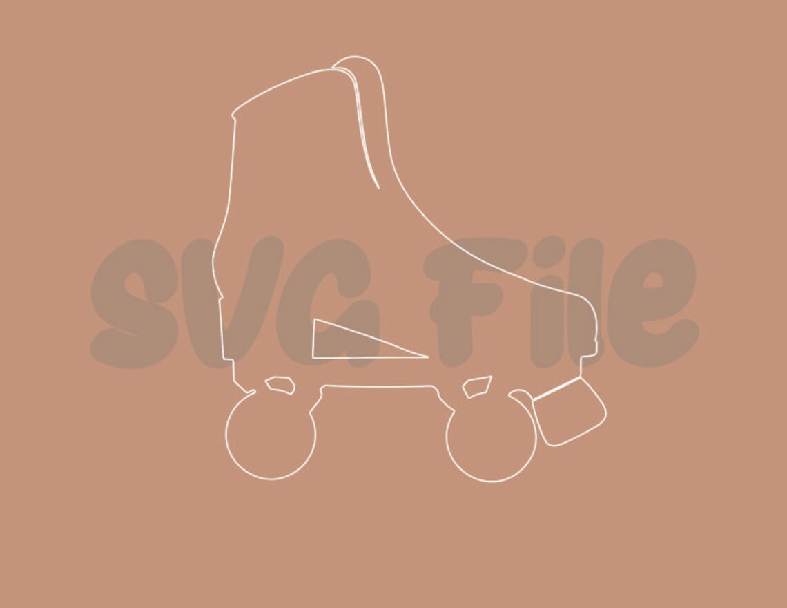 SVG File in Black | Roller Skate Rollerskate Fun Hobby Roll Wheel ...