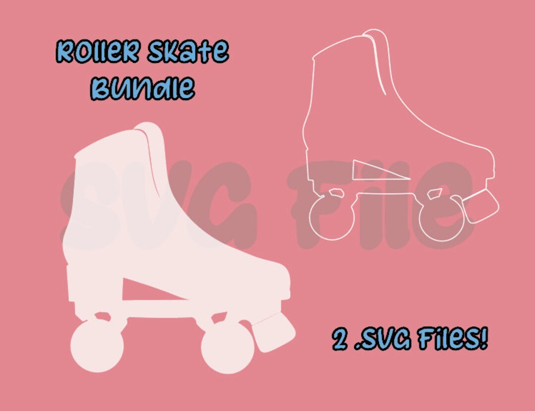 SVG File in Black | Roller Skate Rollerskate Fun Hobby Roll Wheel ...