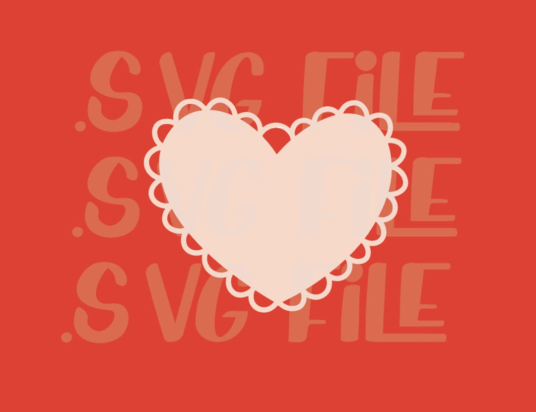 SVG | Heart Ruffle Design Valentine's Day Card Greeting Holiday ...