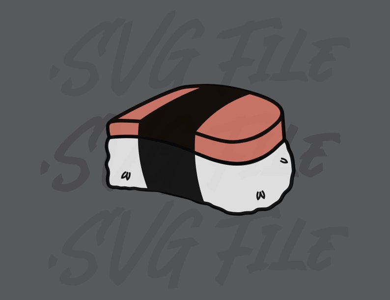 SVG File in Color | Musubi Love Food Foodie Nori Rice Ball Seaweed ...