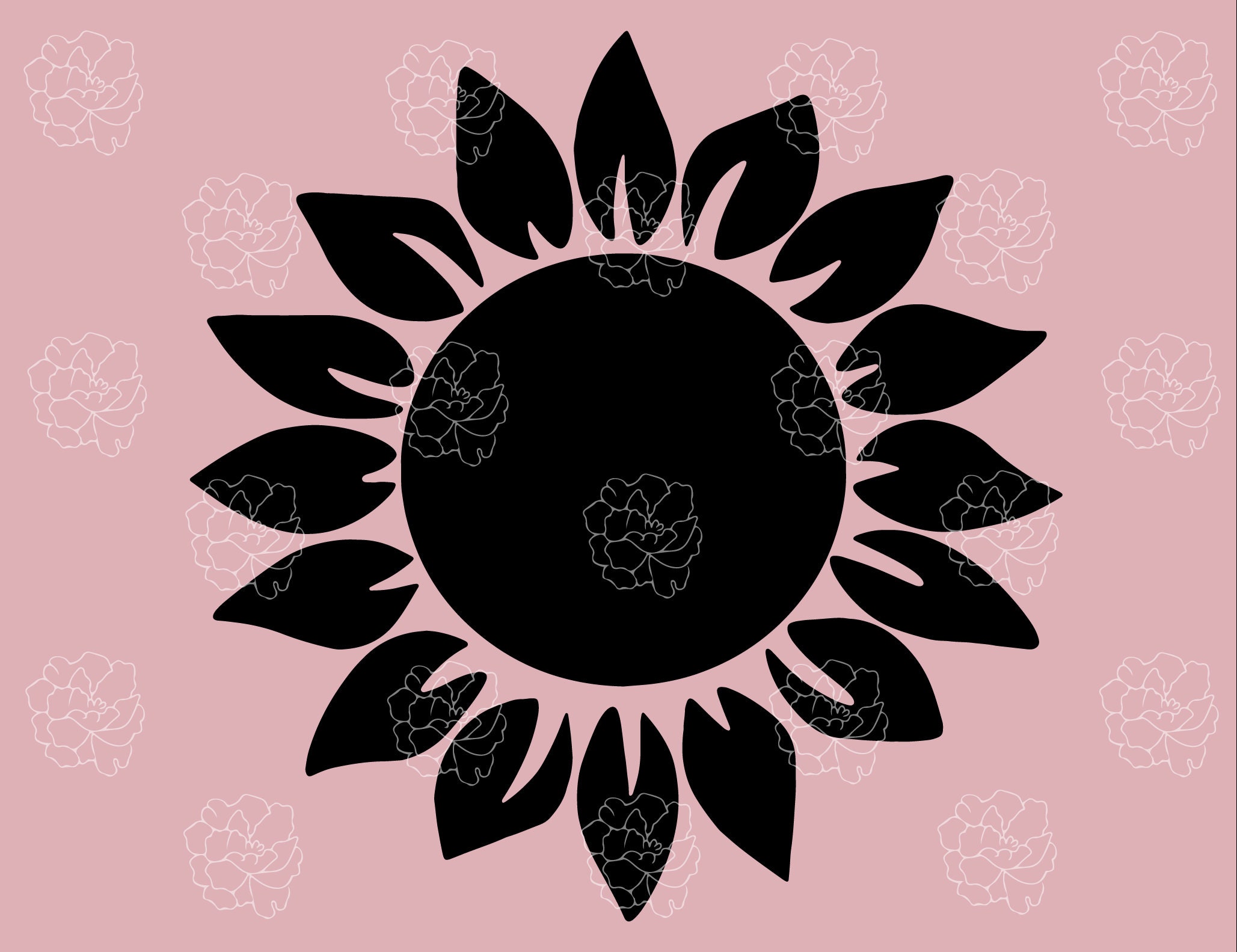 SVG Sunflower SVG Petals Separate Pieces Sun Flower Floral | Etsy