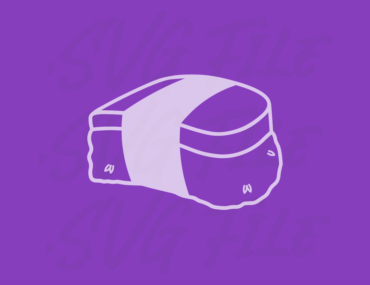 SVG in Black | Outline Only | Luncheon Meat Musubi Food Lunch Rice Nori ...