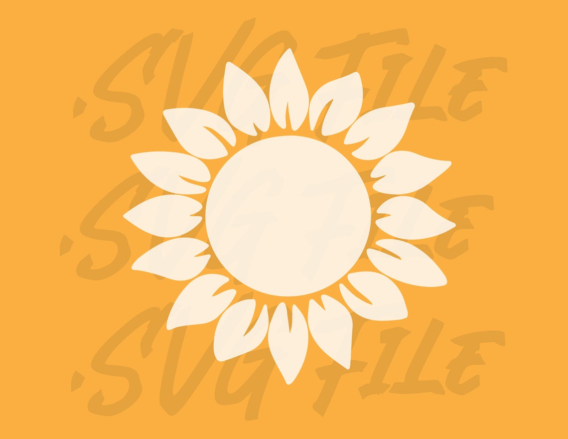 SVG Sunflower SVG Petals Separate Pieces Sun Flower Floral Sunny Cute ...