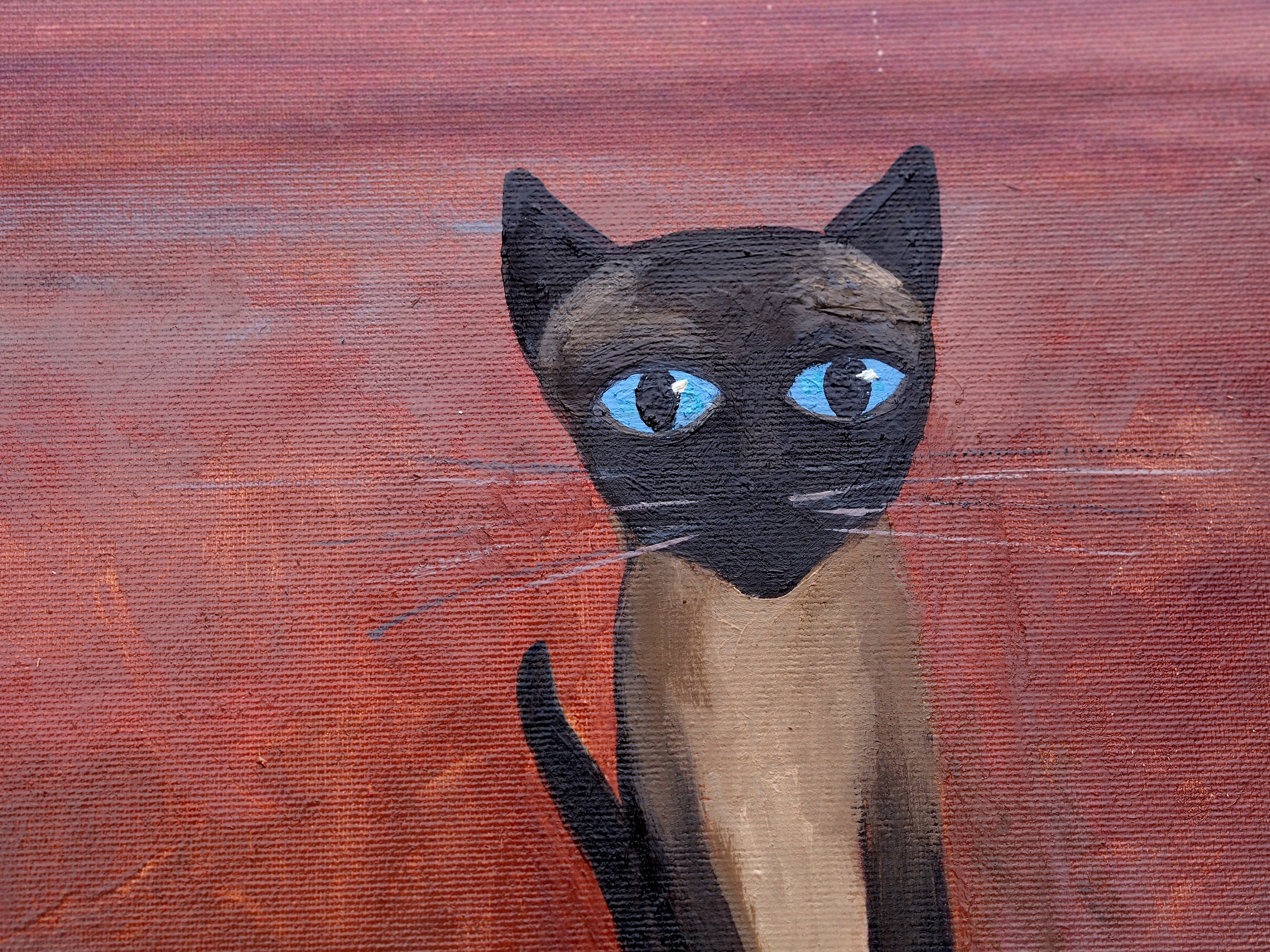 Bubastis Oil Painting Origilnal Figure Cat Catscall - Etsy