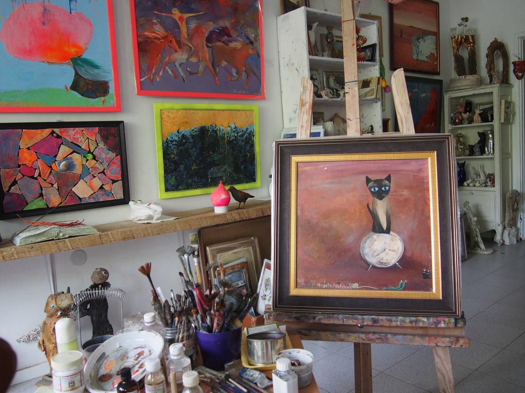 Bubastis , Oil Painting, Origilnal Figure, Cat, Cats,call, Yearning ...