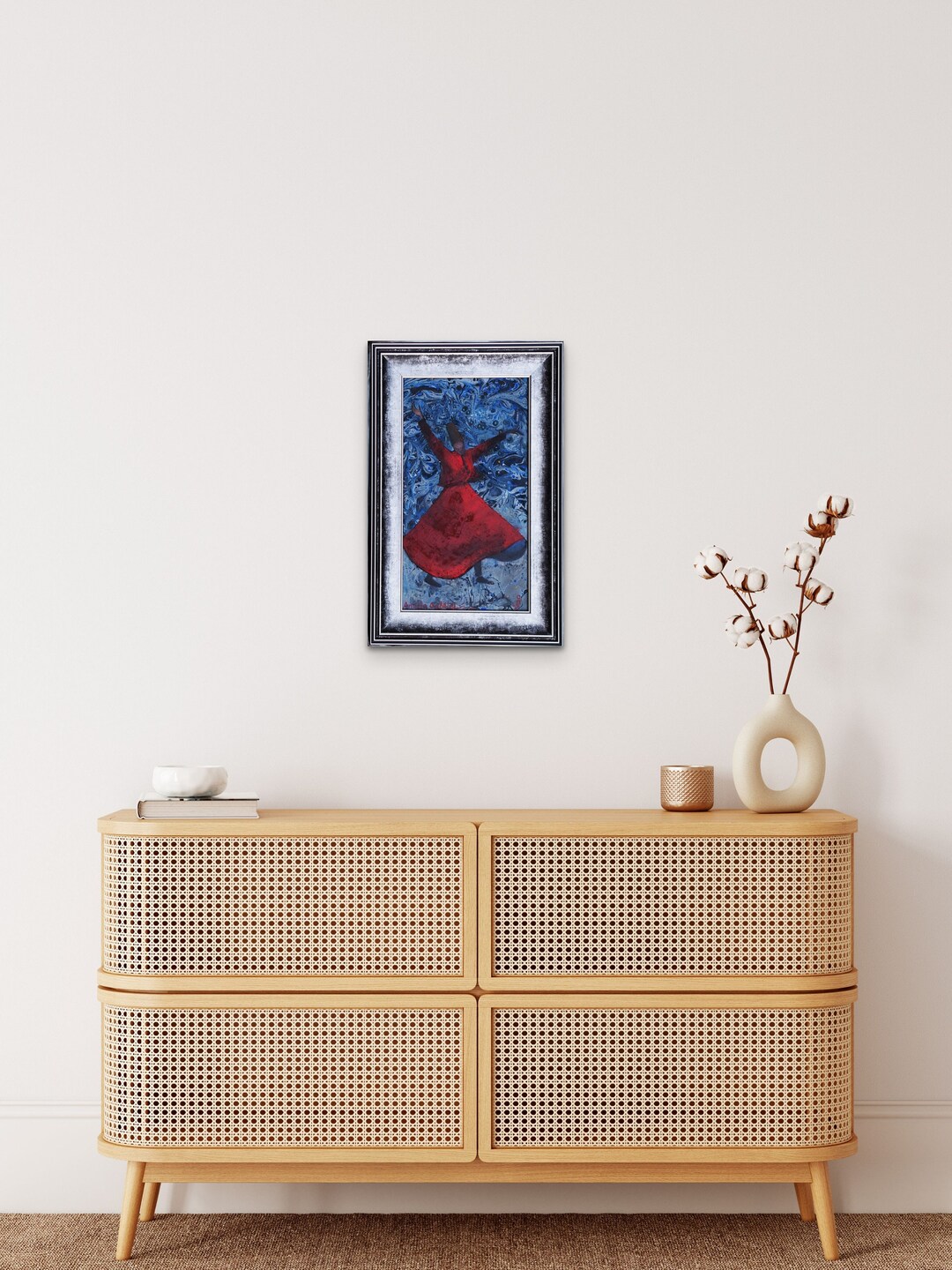 Whirling Dervish Ebru Print. Sufi Dance , Mevlana Dancers. Semazen ...