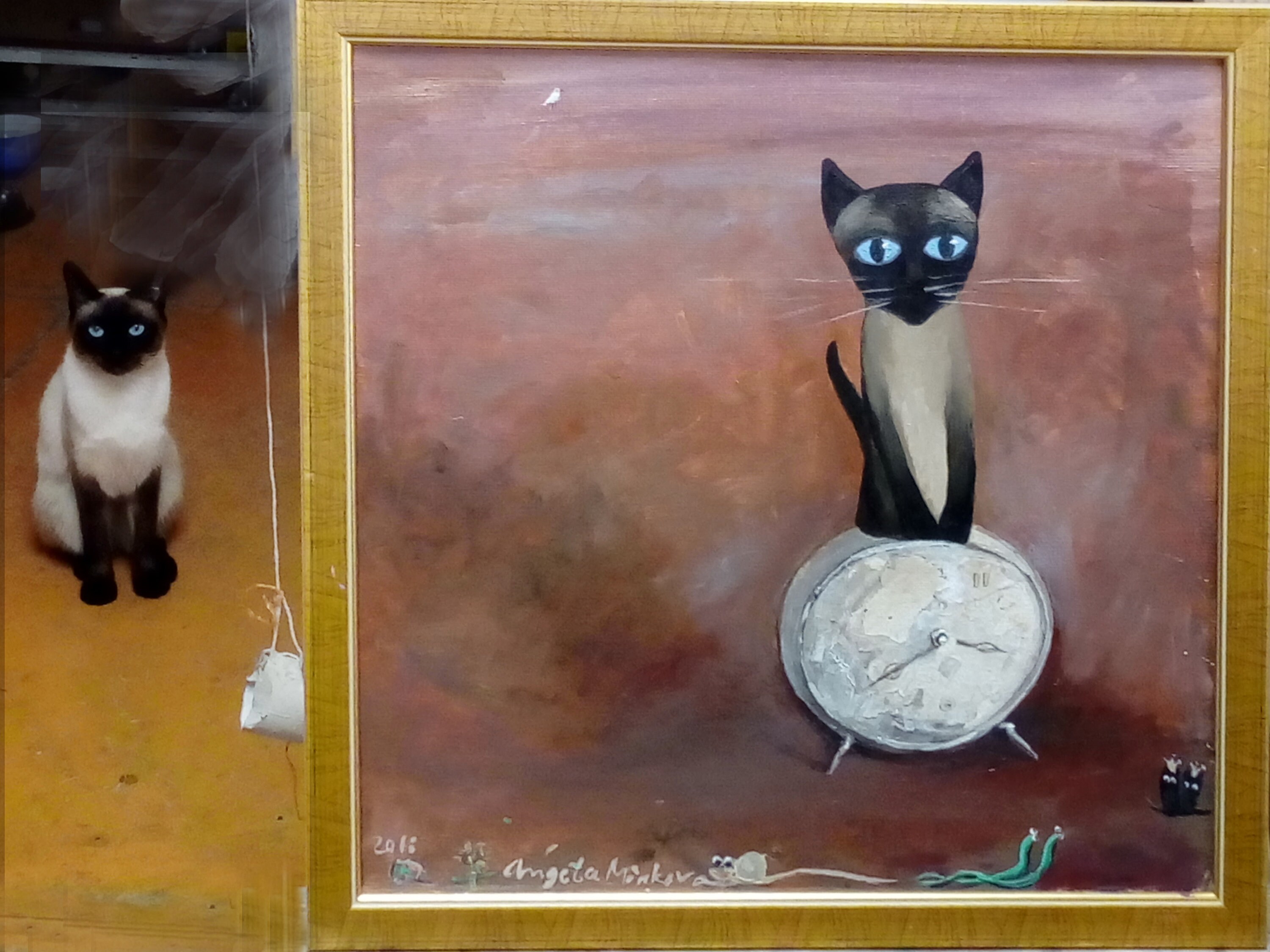 Bubastis Oil Painting Origilnal Figure Cat Catscall - Etsy