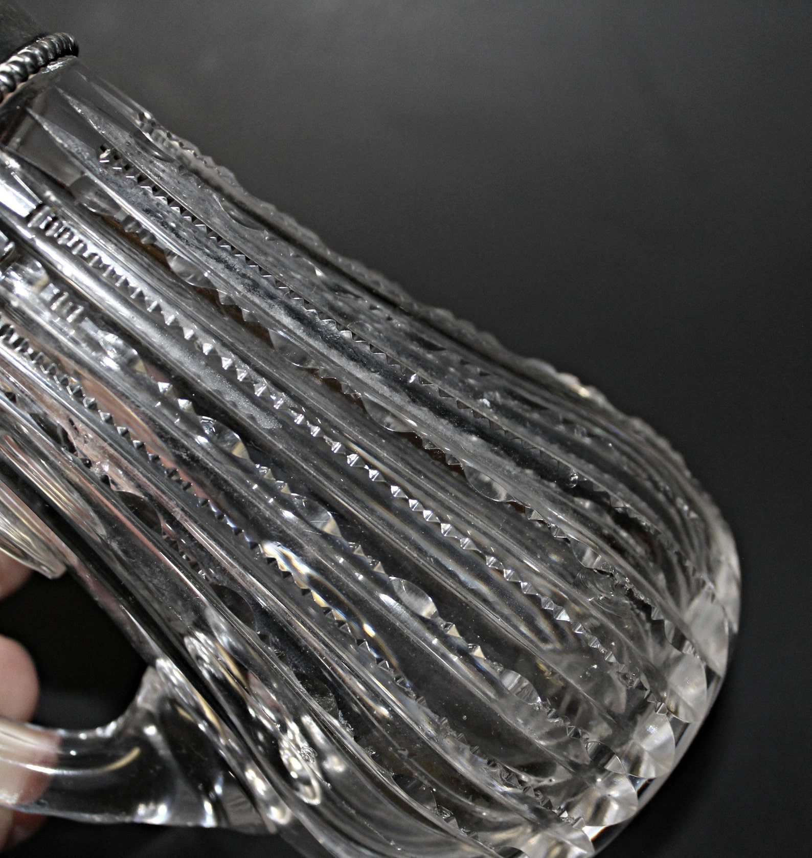 Antique Whisky Noggin Wilcox Sterling Silver Cut Crystal Ca 1900's ...