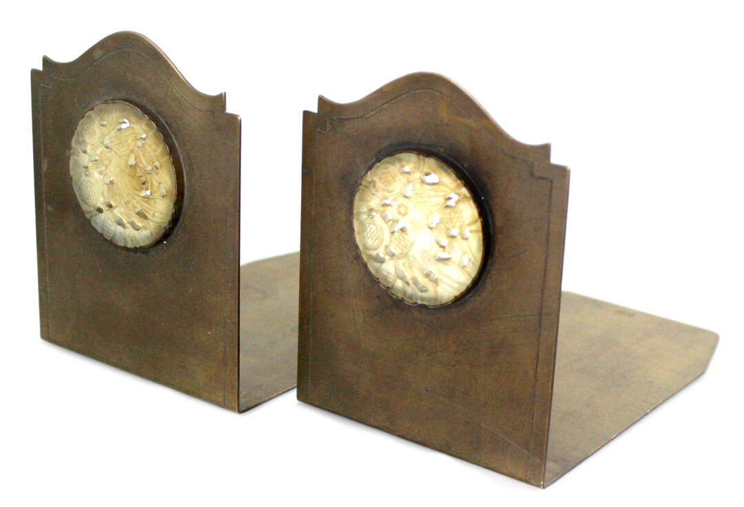 Potter Studio Bookends With Chinese Jade Cleveland Art School Ca 1915 ...