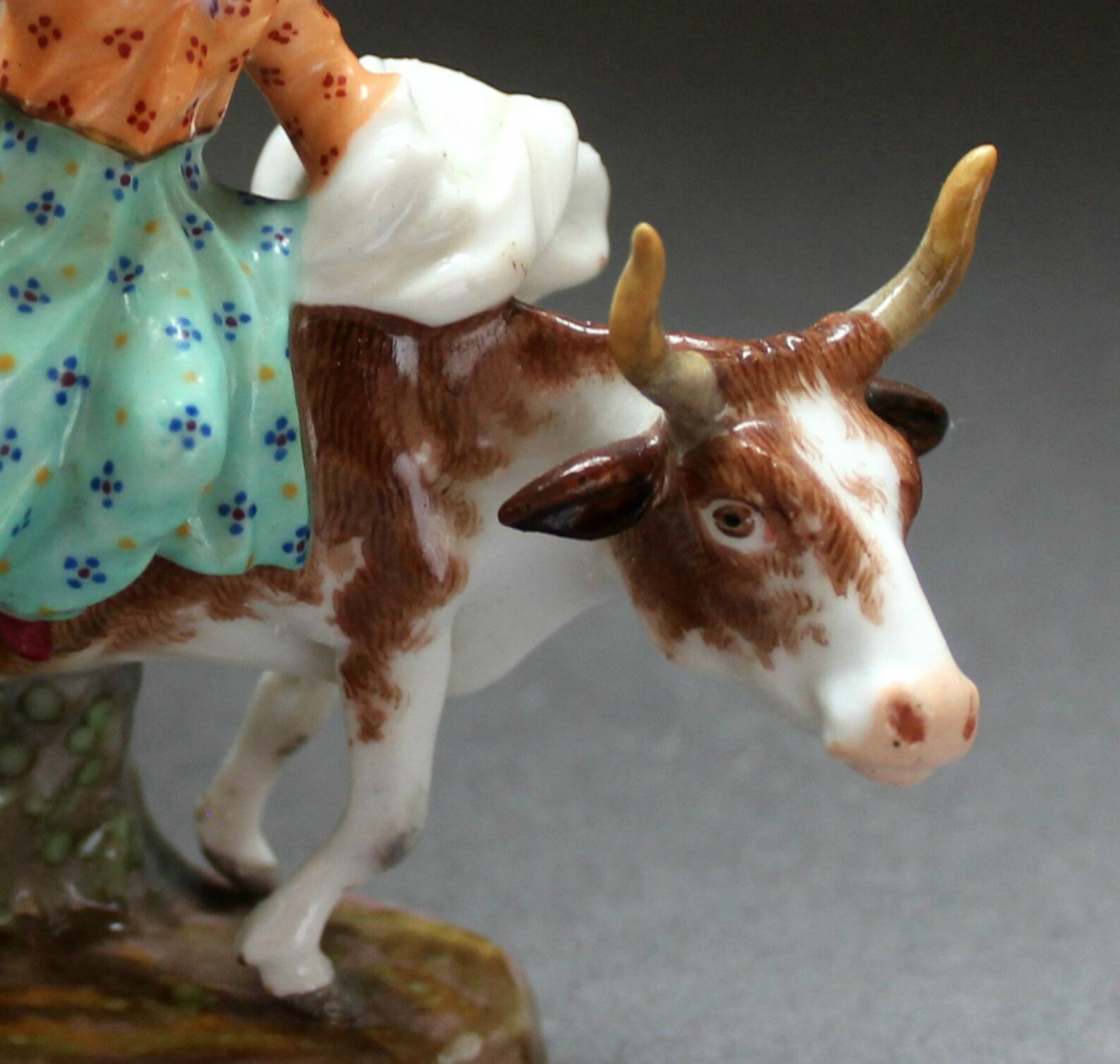 Antique Meissen Porcelain Figurine Miniature 9 Cm X 10 Cm RARE Farmer's ...