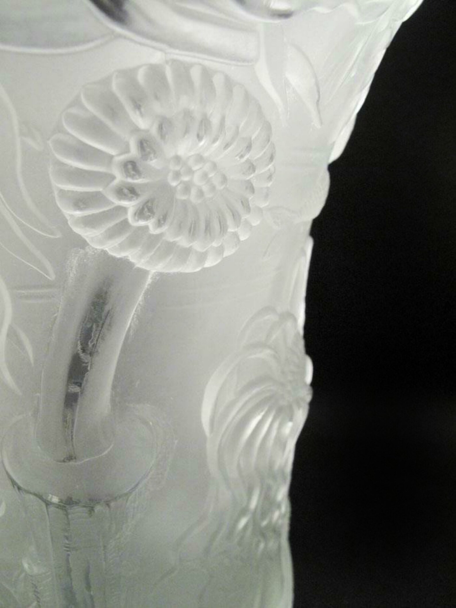 Frosted Crystal Glass Sea Life Vase Josef Inwald Barolac Large 11''H X ...