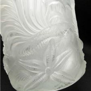 Frosted Crystal Glass Sea Life Vase Josef Inwald Barolac Large 11''H X ...