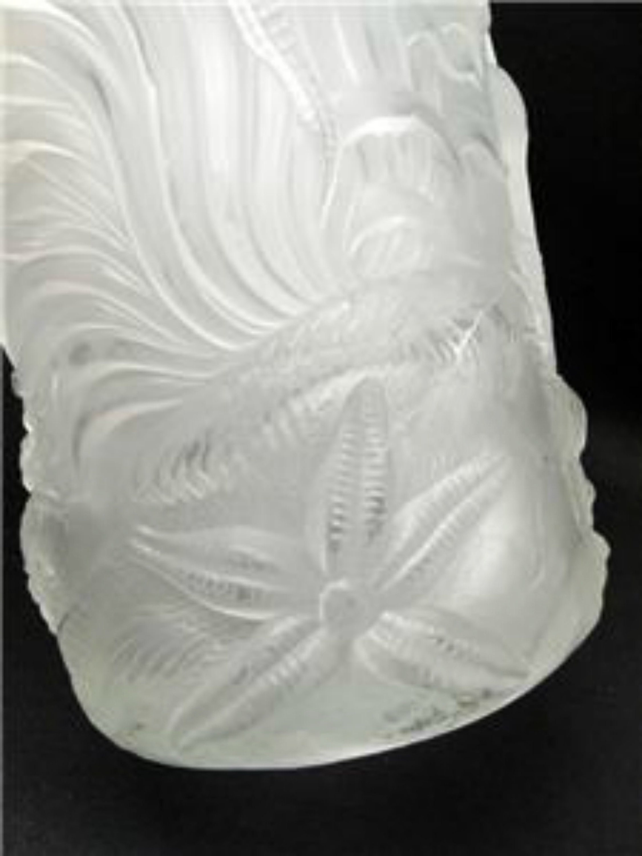 Frosted Crystal Glass Sea Life Vase Josef Inwald Barolac Large 11''H X ...