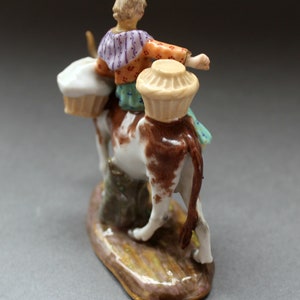 Antique Meissen Porcelain Figurine Miniature 9 Cm X 10 Cm RARE Farmer's ...