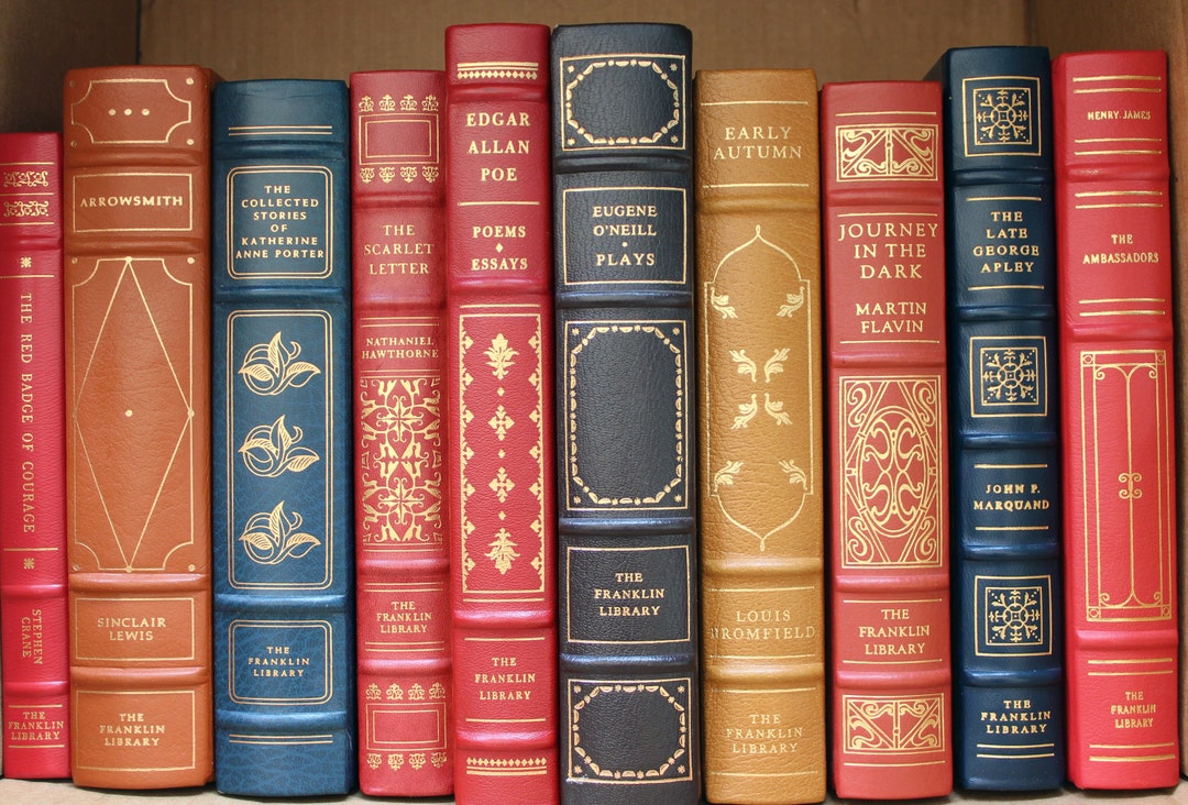 Franklin Library Book Lot of 50 Leather Binding - Etsy