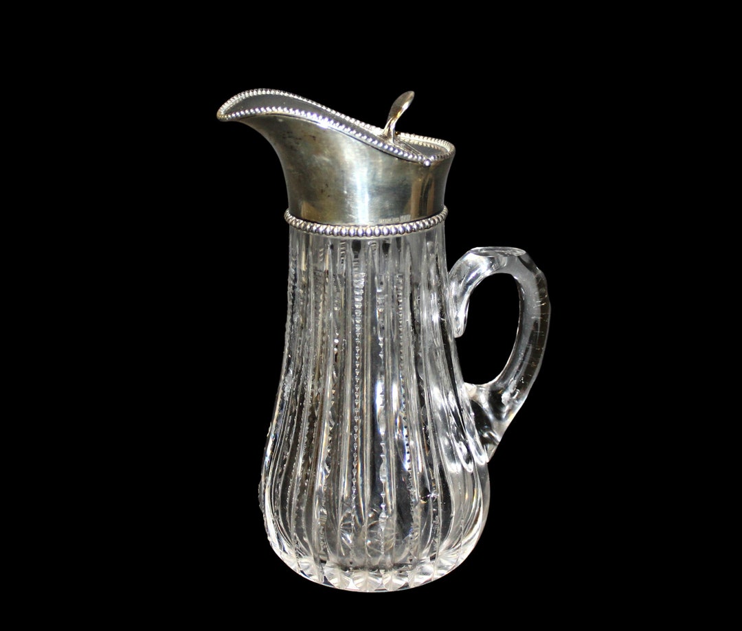 Antique Whisky Noggin Wilcox Sterling Silver Cut Crystal Ca 1900's ...