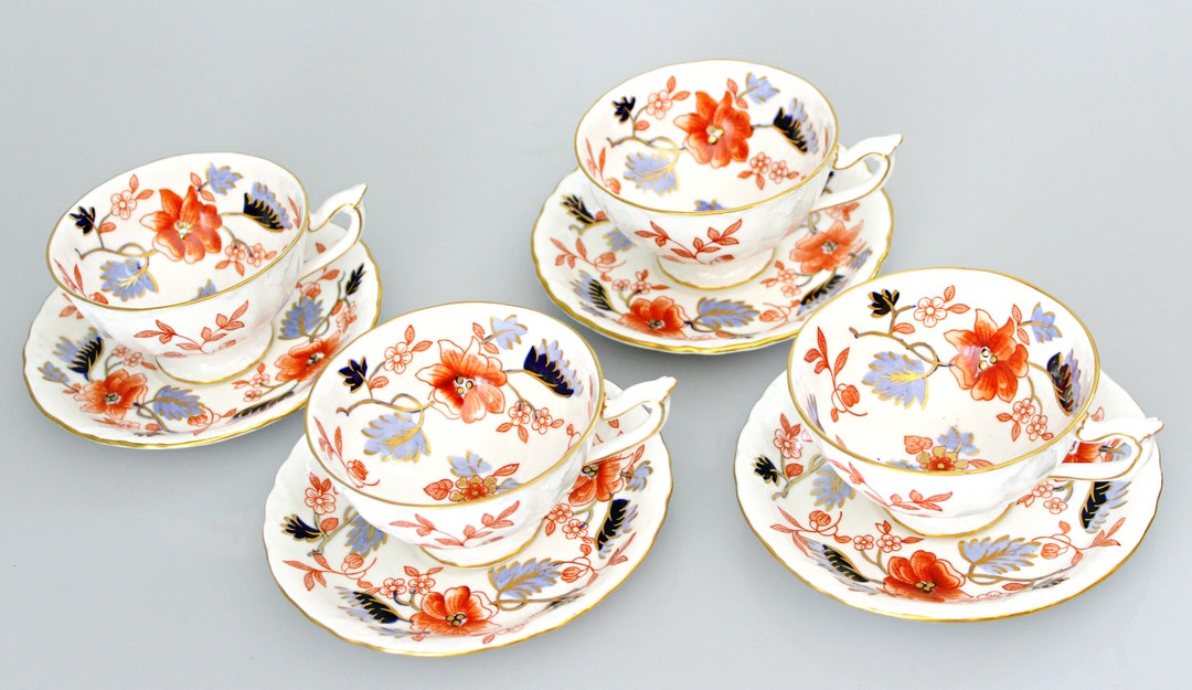 Royal Crown Derby BEAUMONT Cup and Saucer Lot of 4 Sets ( 8 Pieces ...