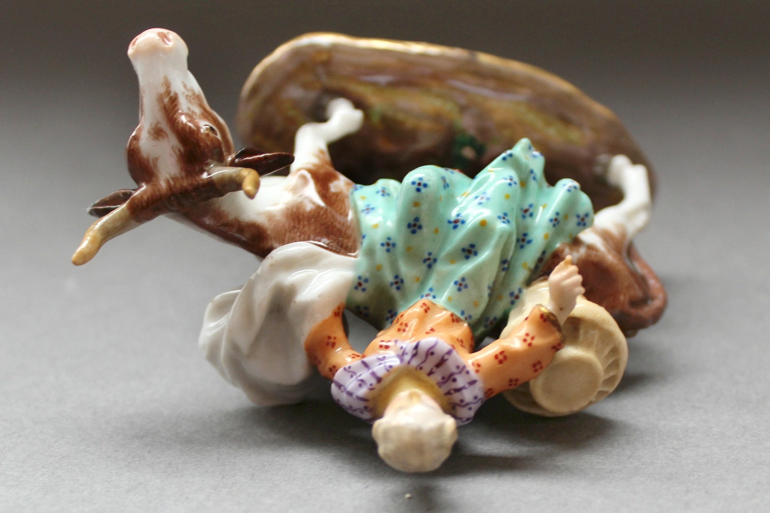 Antique Meissen Porcelain Figurine Miniature 9 Cm X 10 Cm RARE Farmer's ...