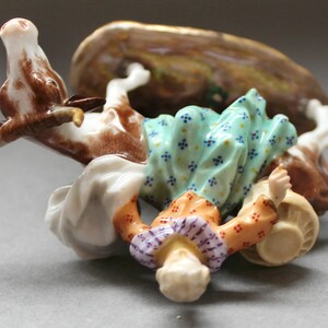 Antique Meissen Porcelain Figurine Miniature 9 Cm X 10 Cm RARE Farmer's ...