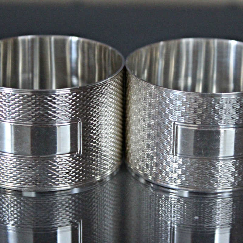 Silver Napkin Rings - Etsy